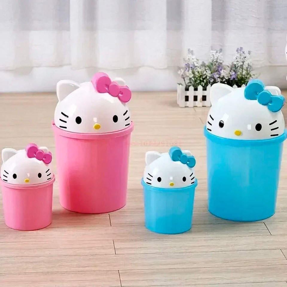 Hello Kitty Kawaii Trash Can - Adorable Sanrio Dustbin for Your Room | eBay