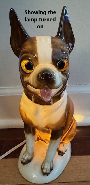 Antique Boston Terrier 'GERMAN' Lamp *RARE* ~ In BT Collectibles Book ...