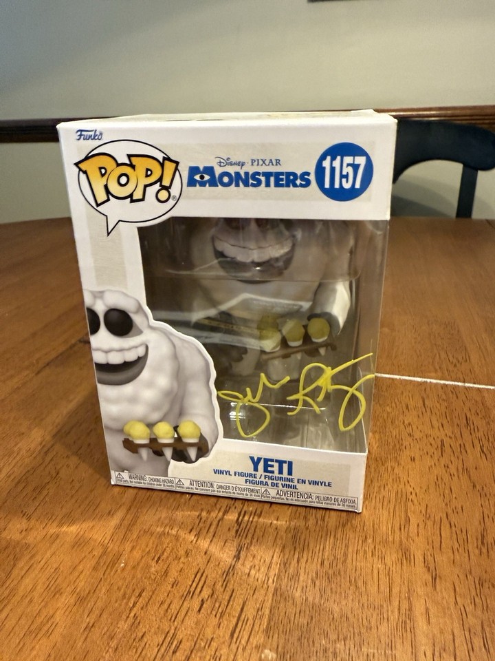 John Ratzenberger Signed Funko Pop #1157 Disney Pixar Monsters Inc Yeti ...