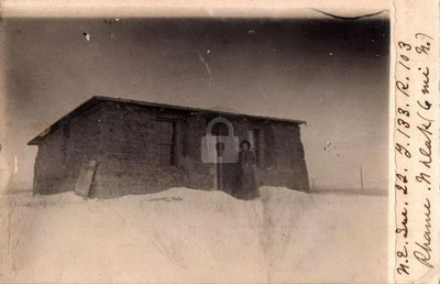 Rhame ND North Dakota 1909 Shanty School Not Lonesome RPPC Photo ...