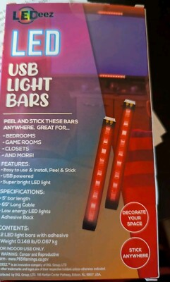 LEDeez LED USB 5 Inch Light Bars Red Color - 2ct | eBay