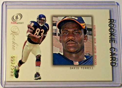 2001 Fleer Legacy Rookie Card David Terrell /999 Michigan Bears Broncos ...