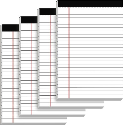 5" X 8" Legal Pad Writing Pads 4 Pack of Notepad 21Lb Small Legal Pads ...