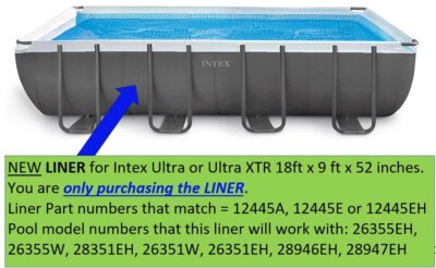 Intex pool LINER 18 ft x 9 ft x 52 inch. Works for Ultra XTR customer ...