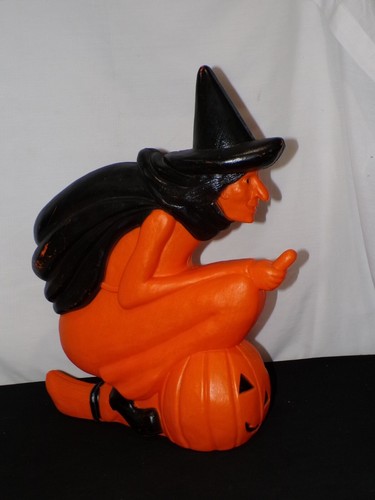 Vintage Halloween Blow Mold Flying Witch Union Don Featherstone | eBay