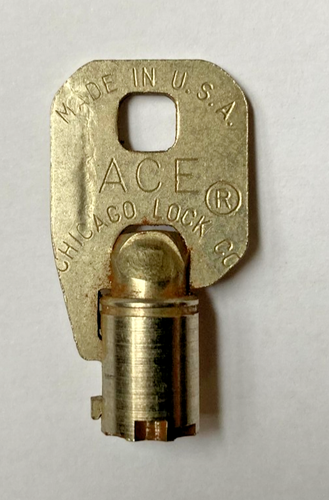 ACE PL 613 KEY Chicago Lock Co Vending Laundry Machine Cabinet Coin Box ...