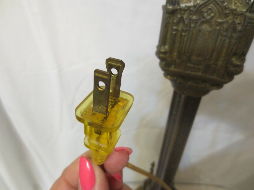 Antique Castle Gothic Medieval table lamp | eBay