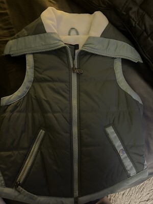 DIESEL SLEEVELESS JACKET VEST PUFFER ZIPPER SIZE M MEDIUM - grey/green ...