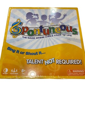 Spontuneous The Song Game Talent Not Required Sing It Shout It NEW ...