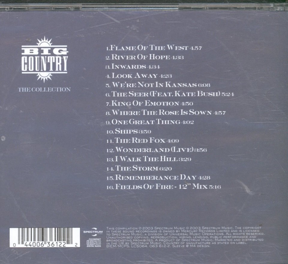 Big Country Collection CD Europe Spectrum 0636122 44006361222 | eBay