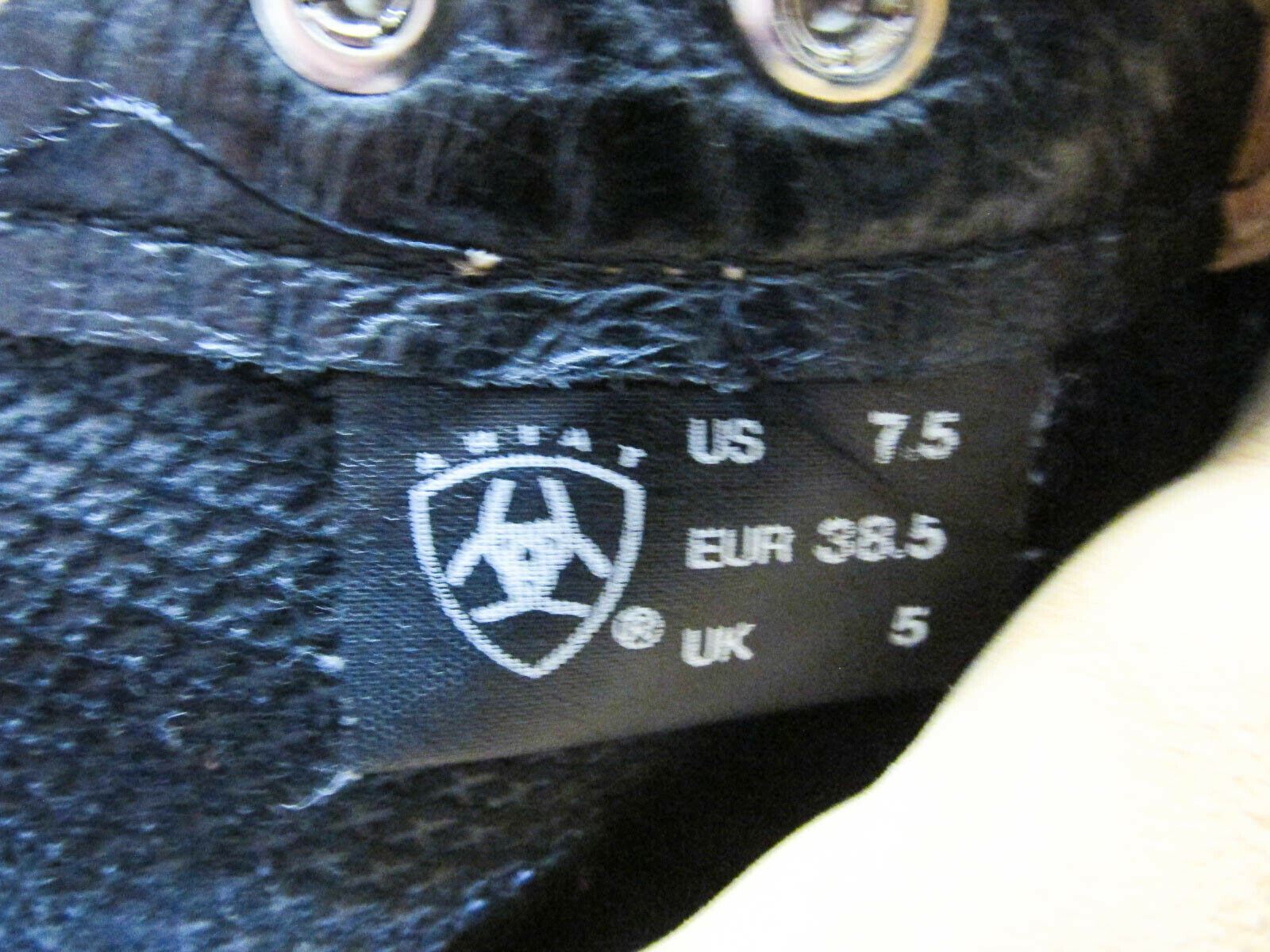 Ariat Women Riding Boot A1 Competitor Size 7.5m Leather Lace up Pre ...