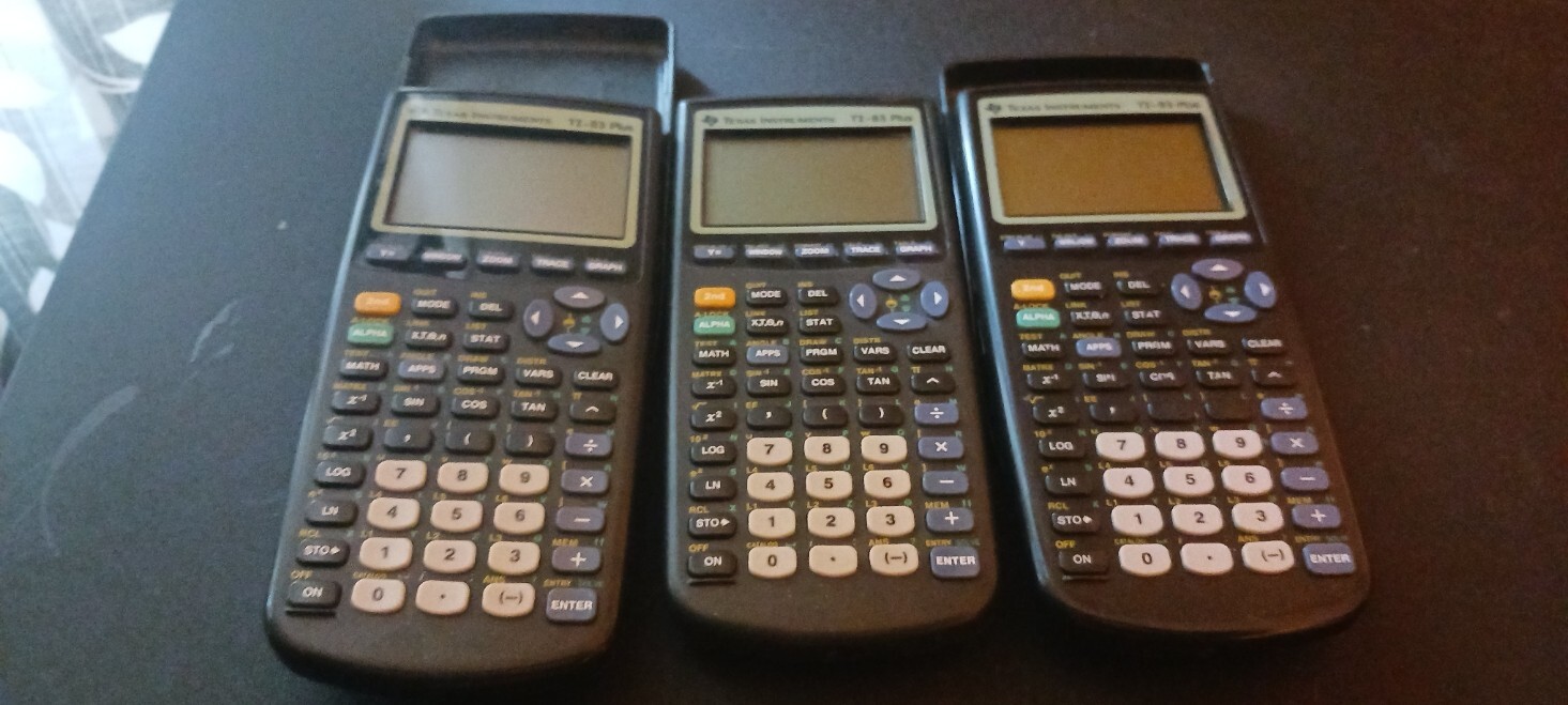 Lot of 3 TI-83 Plus Calculators Parts or Repair Only | eBay