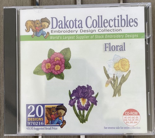 Dakota Collectibles Machine Embroidery Designs CD, Floral 970216 NEW ...