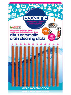 Enzymatic Drain Cleaning Sticks - Citrus, 12 Sticks (Ecozone) | eBay UK