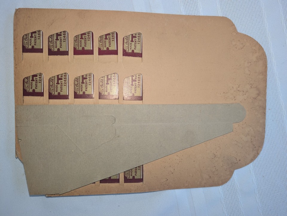 Original 1940s Gold Tone Razor Blade Store Display | eBay