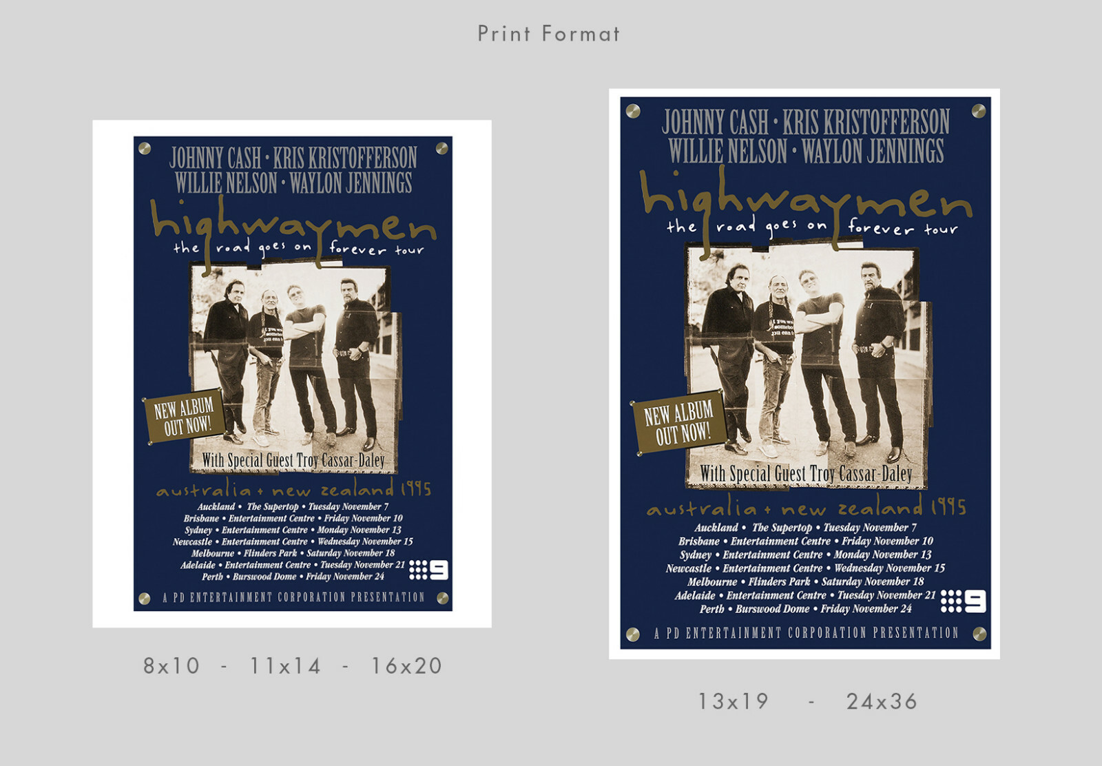 The Highwaymen 1995 concert poster print | eBay