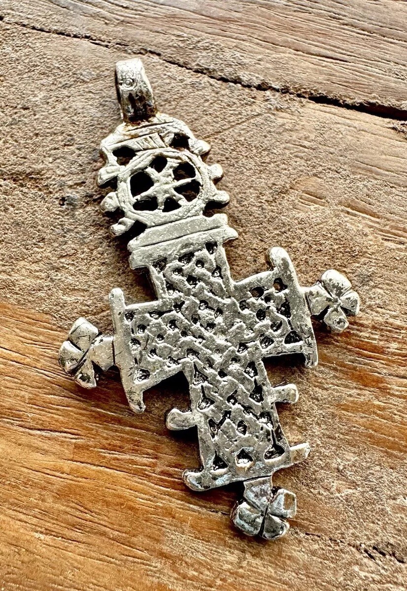 Vintage Ethiopian Coptic Cross Pendant Replica Art Mu… - Gem