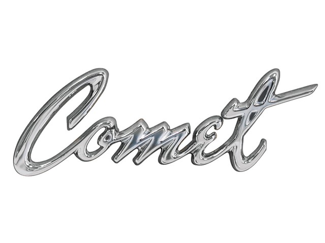1965 Comet Script Emblem Hood Quarter Panel Mercury Caliente Cyclone ...