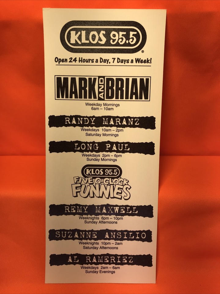 KLOS 95.5 Original Vintage 90’s Rainbow Bumper Sticker | eBay