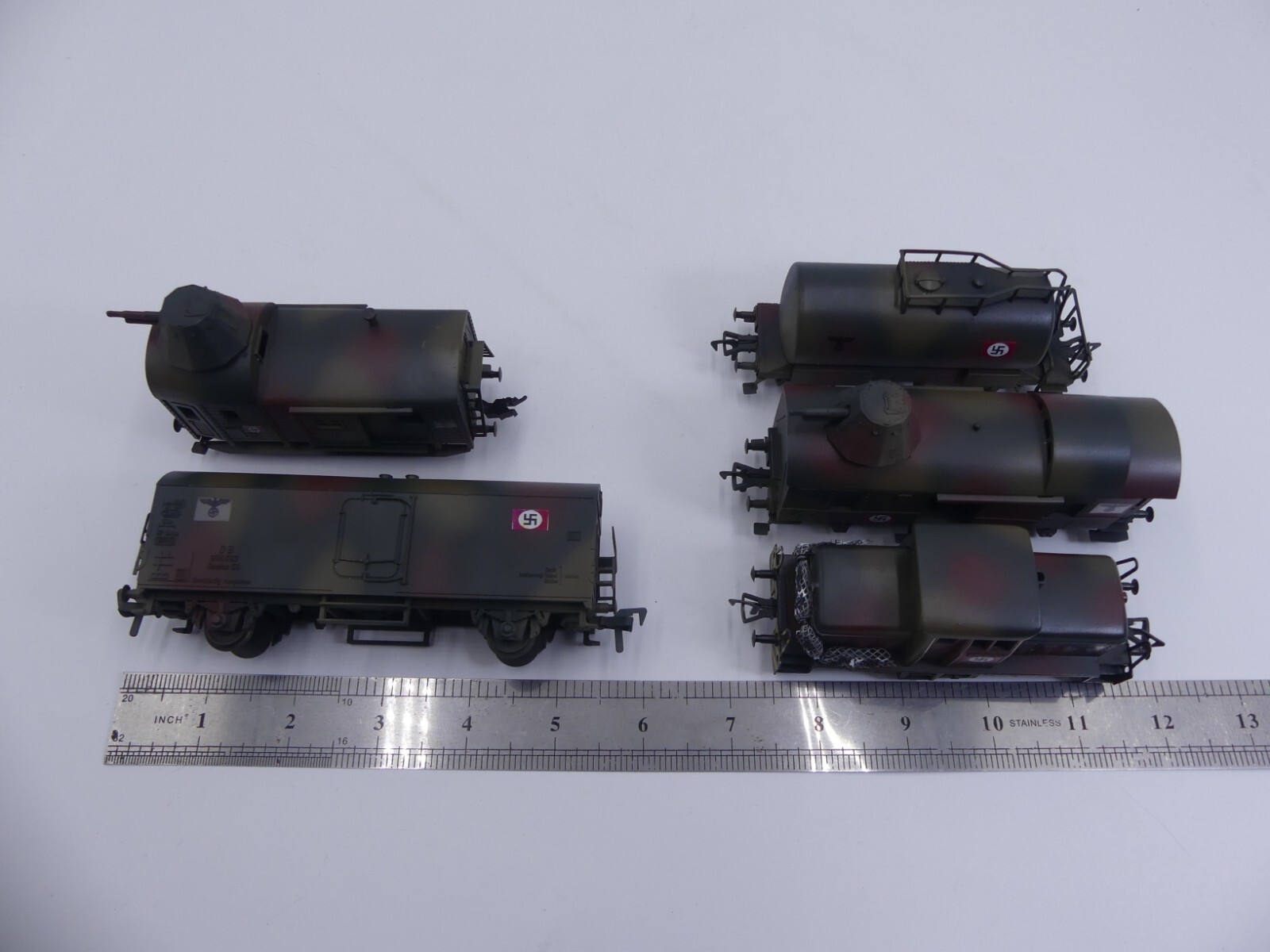 VINTAGE FLEISCHMANN CUSTOM PAINT GERMAN WWII WW2 MILITARY ARMORED TRAIN ...