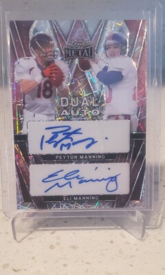 2024 Leaf Metal Draft Payton Manning Eli Manning Dual Auto Ssp #1/1 | eBay