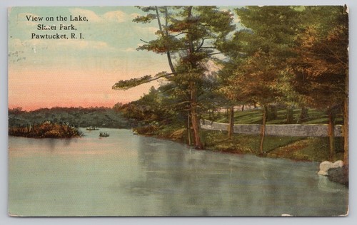 View On Lake Slater Park Pawtucket Rhode Island RI DB Postcard Vtg ...