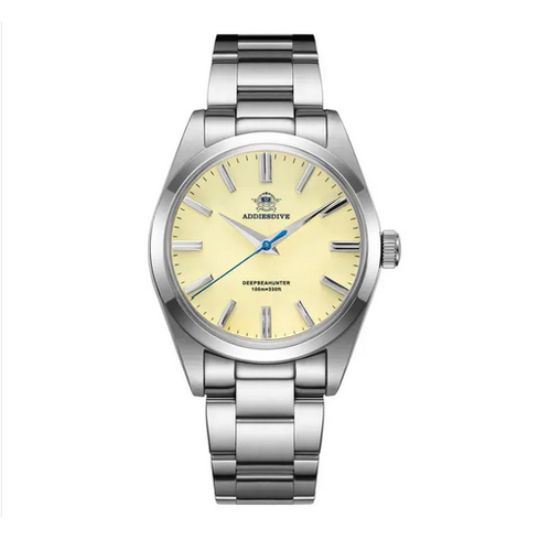 NEW 2024 Addiesdive AD2026 Men Dress Quartz Watch 36mm 100m Yellow | eBay