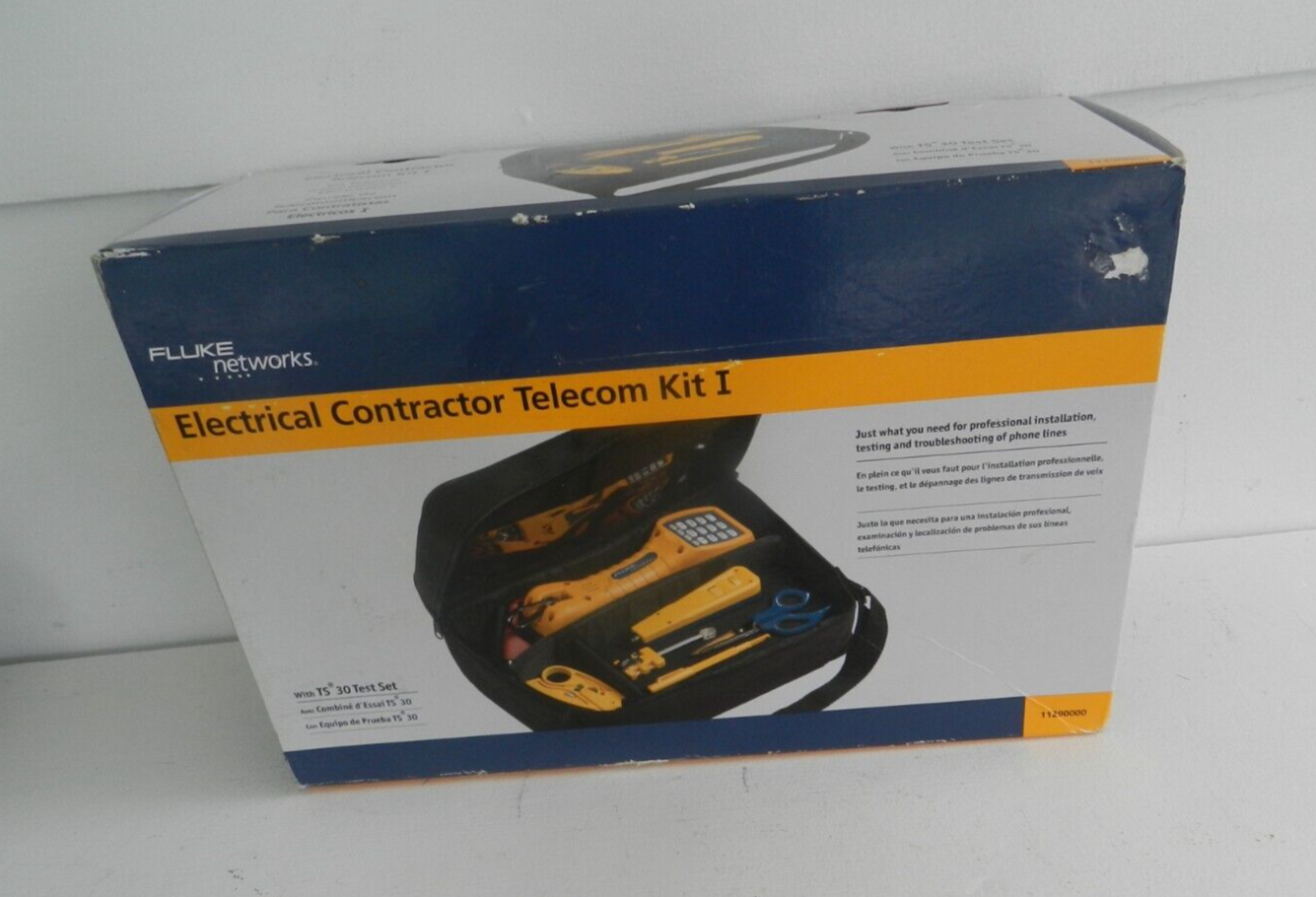 Fluke Networks Electrical Contractor Telecom Kit I (with TS30 test set ...