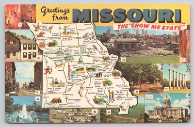 Missouri Map Postcard | eBay