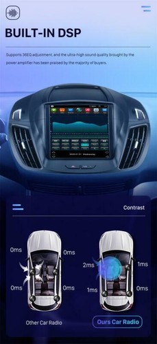 For 2013-2018 Ford Escape Kuga 9.7" Vertical Android 10.0 Radio Stereo ...
