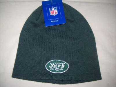 Reebok NY Jets Beanie Hat Uncuffed Knit Skull Cap Green OSFM | eBay