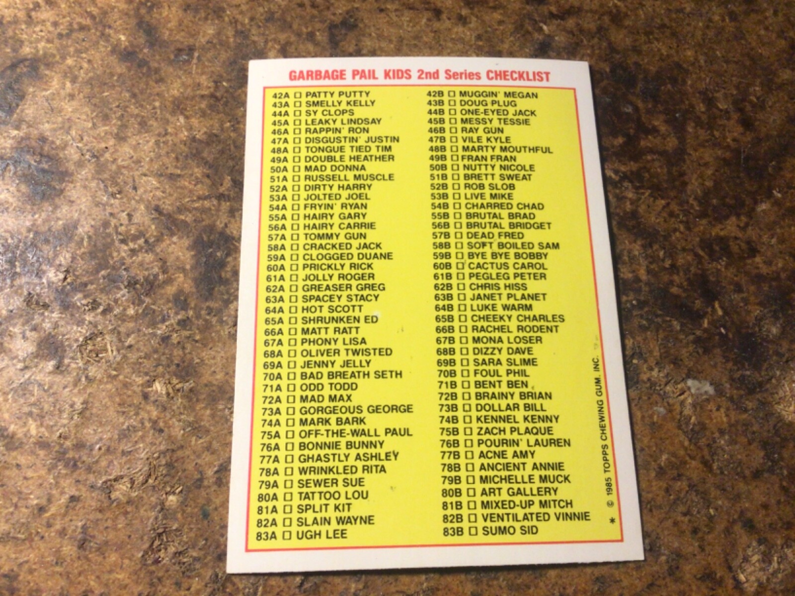 GPK Series 2 Garbage pail kids 1985 Box x 7 packs + 393 pack fresh ...