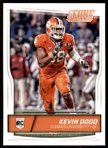 2016 Panini Score Kevin Dodd Rookie Clemson Tigers #403 Football Card ...