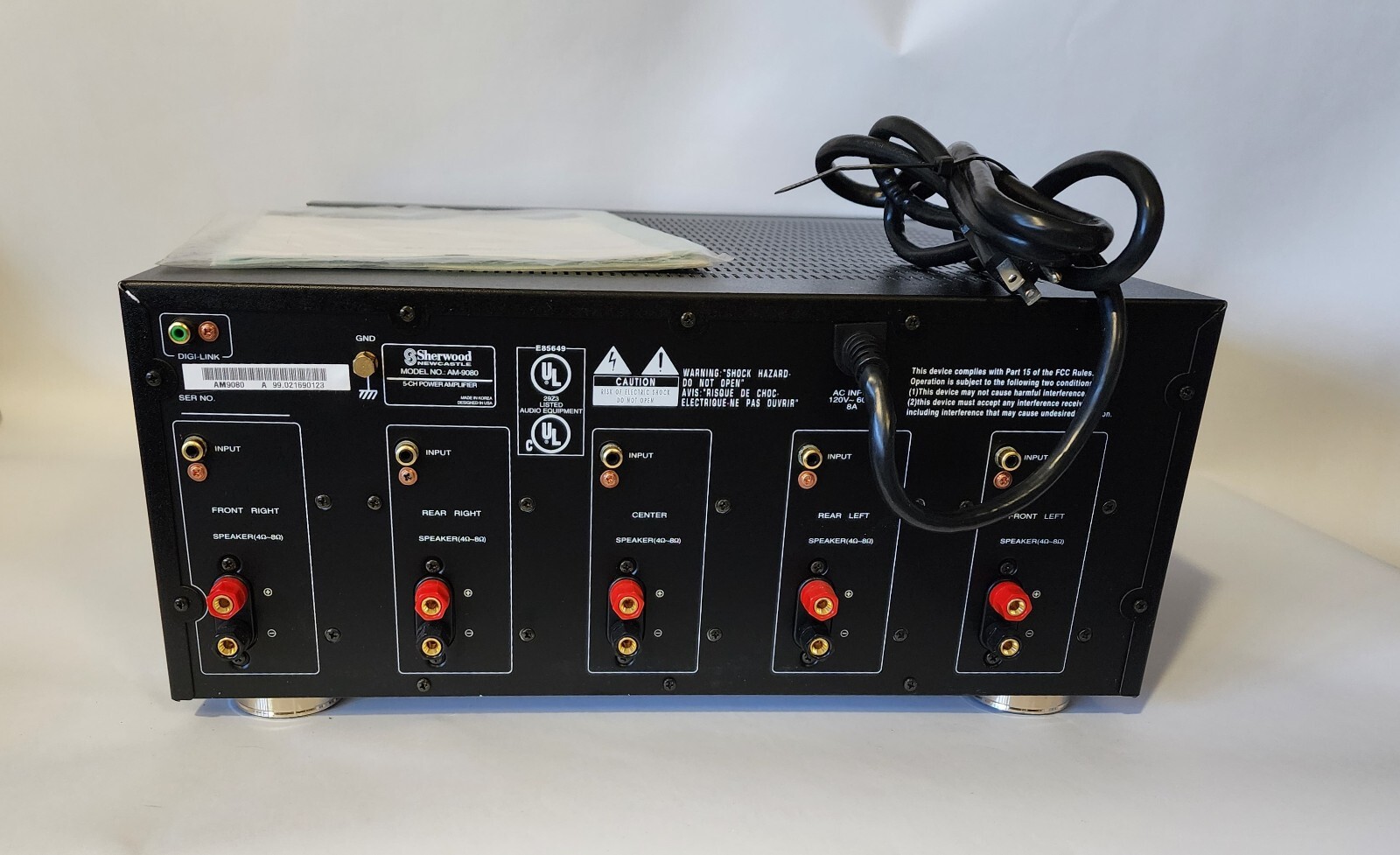 SHERWOOD NEWCASTLE AM-9080 5 CHANNEL POWER AMPLIFIER (Open Box, Never ...