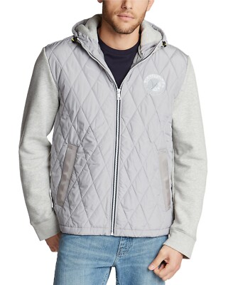 NEW MENS NAUTICA TEMPASPHERE LIGHTWEIGHT HEAT RETENTION QUILTED HOODED ...