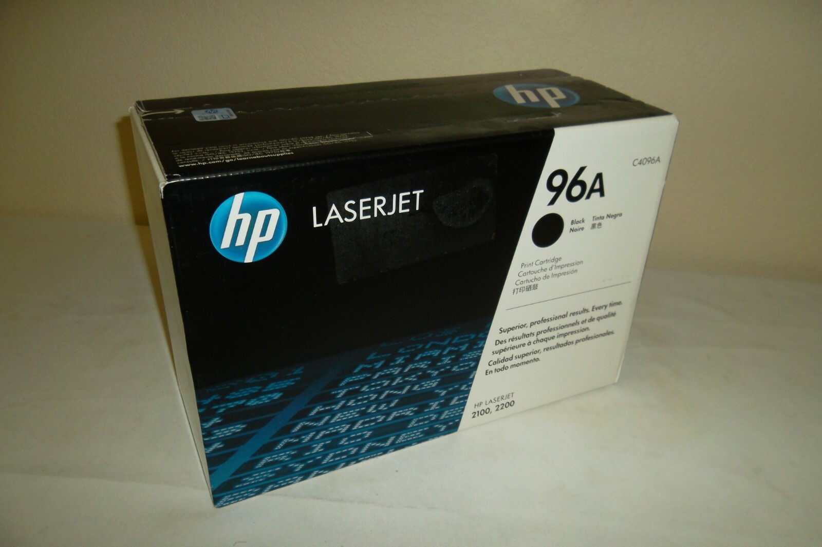 HP 96A Black Toner Cartridge 5000 Page-Yield 2100 2100tn 2200dn C4096A ...