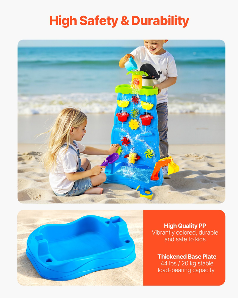 VEVOR Sand & Water Table for Toddlers - Double-Sided Kids Activity ...
