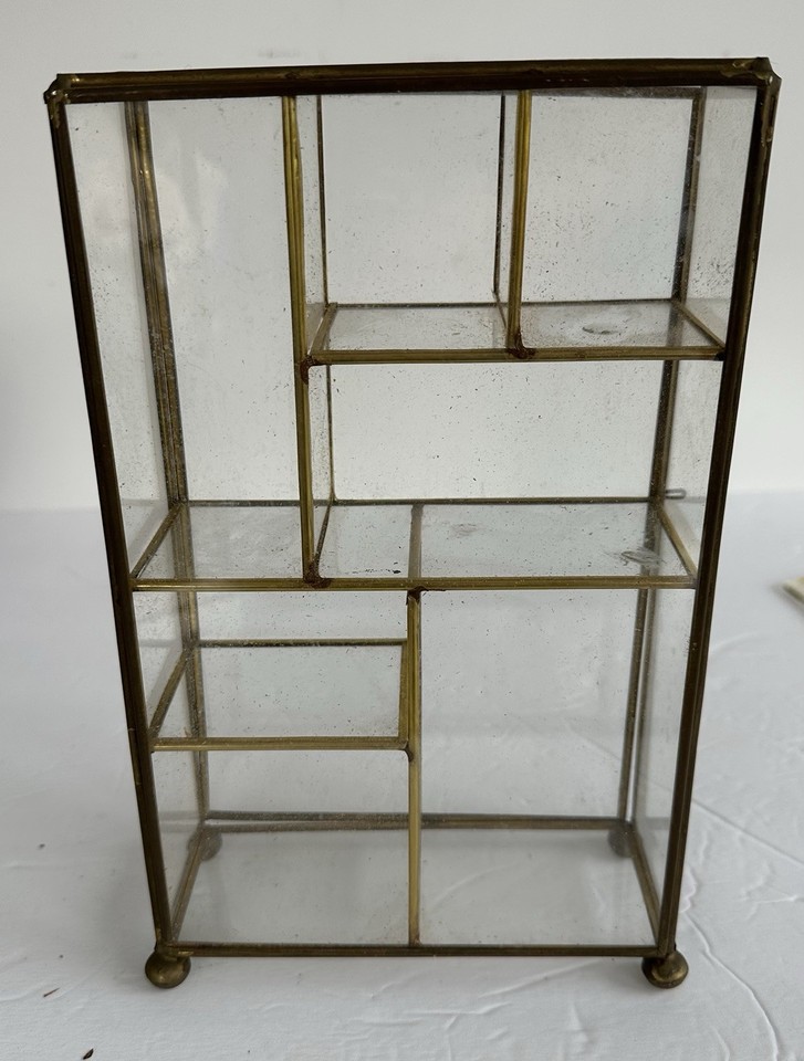 Brass N Glass Curio Cabinet | eBay