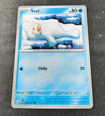 Pokemon 151 Seel Common Card 086/165 NM | eBay