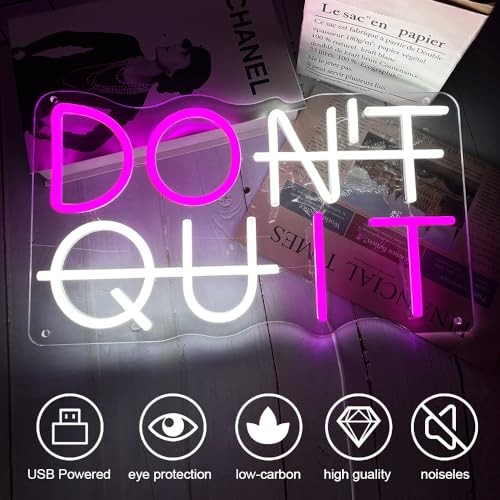 Don't Quit Neon Sign for Wall Decor, Led Neon Light LED Gym Neon Light ...