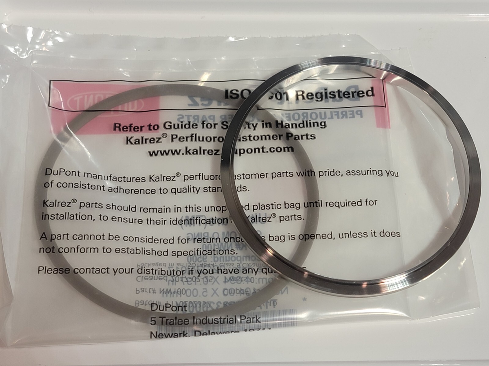 NEW Dupont Kalrez Compound 8085 & 9100 4" NW100 O-RING 4.094in. X 0 ...