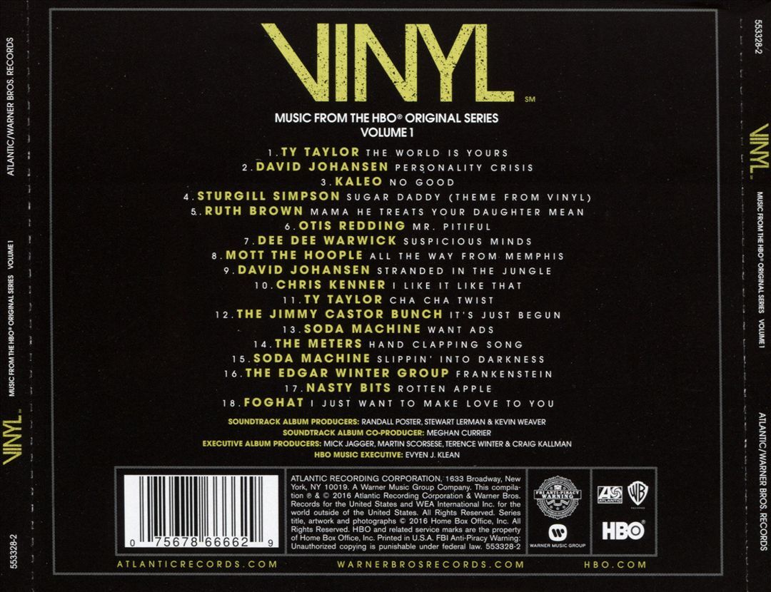 ORIGINAL TV SOUNDTRACK VINYL: MUSIC FROM THE HBO ORIGINAL SERIES, VOL ...