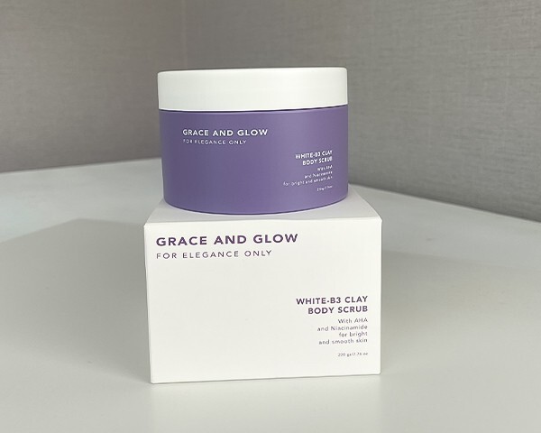Grace & Glow White-B3 Clay Body Scrub 220g - Smooth Skin with AHA ...
