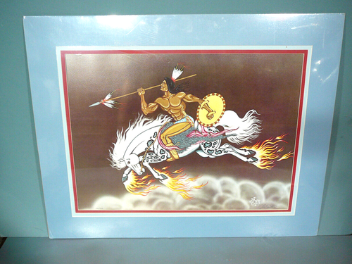 Joe Rector Cherokee Artist Signed Limited Ed. Print "Warrior and the ...