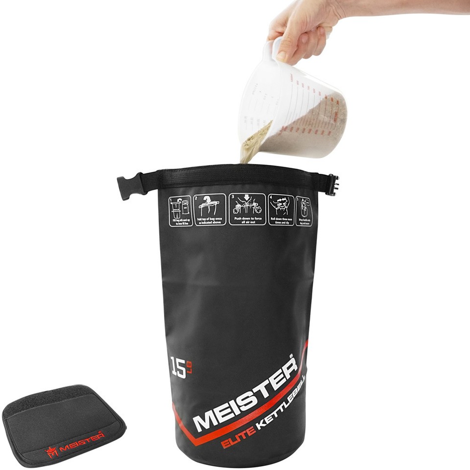 MEISTER PORTABLE SAND KETTLEBELL - 10/15/20 LB Elite Weight Sandbag ...
