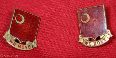 US WW2 70th FAB Field Artillery We Move DI DUI Unit Crest Pins German ...