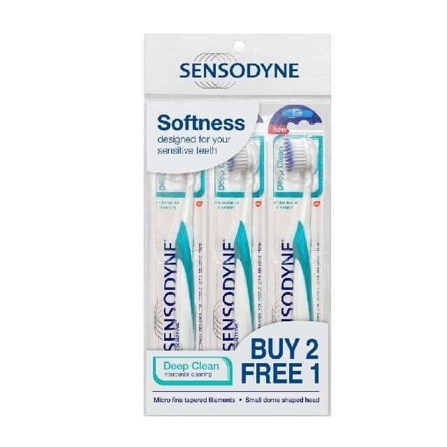 Sensodyne Deep Clean Precision Toothbrush SOFT For Sensitive Teeth 3s ...