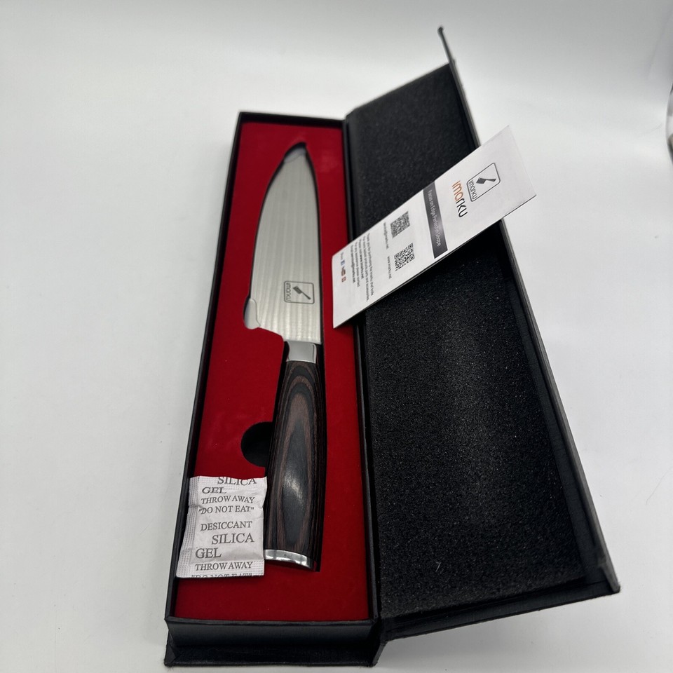 imarku Damascus Chef Knife, 8 Inch Japanese Kitchen Knife, Powder Steel ...