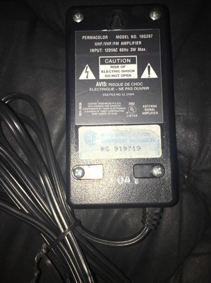 Permacolor 10G207 75 OHM Coax 4-Set Distribution Amplifier power supply ...