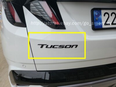 Rear Glossy Black TUCSON emblem fit 2025 2026 Hyundai Tucson, Tucson ...